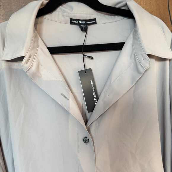 James Perse | Tops | James Perse Light Gray Buttonup Shirt | Poshmark